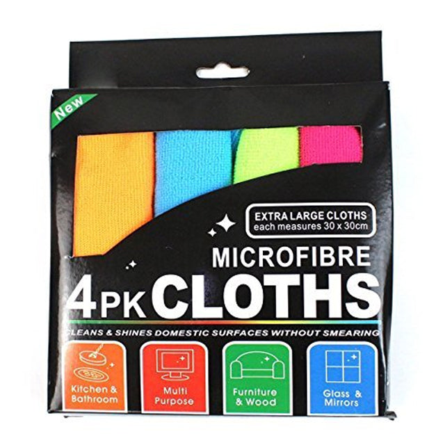 Pack of 4 Microfiber Cleaning Cloth | 24hours.pk